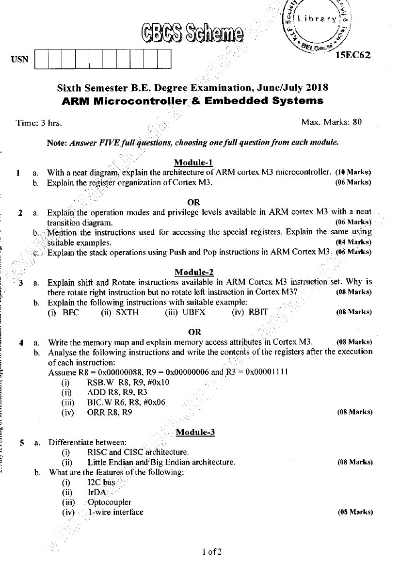 Visvesvaraya Technological University B.E. ELECTRONICS & COMMUNICATION ...