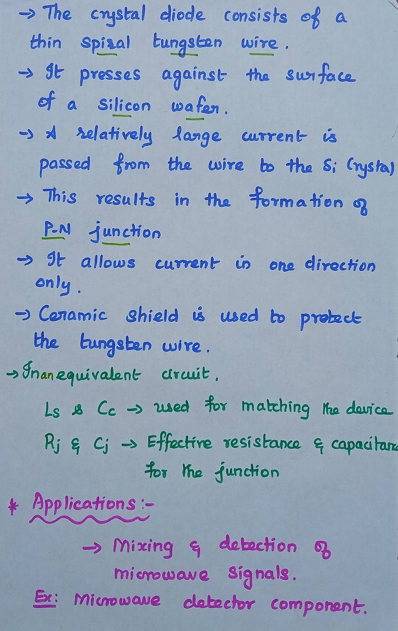 Microwave Diodes and Its Types - Crystal Diode