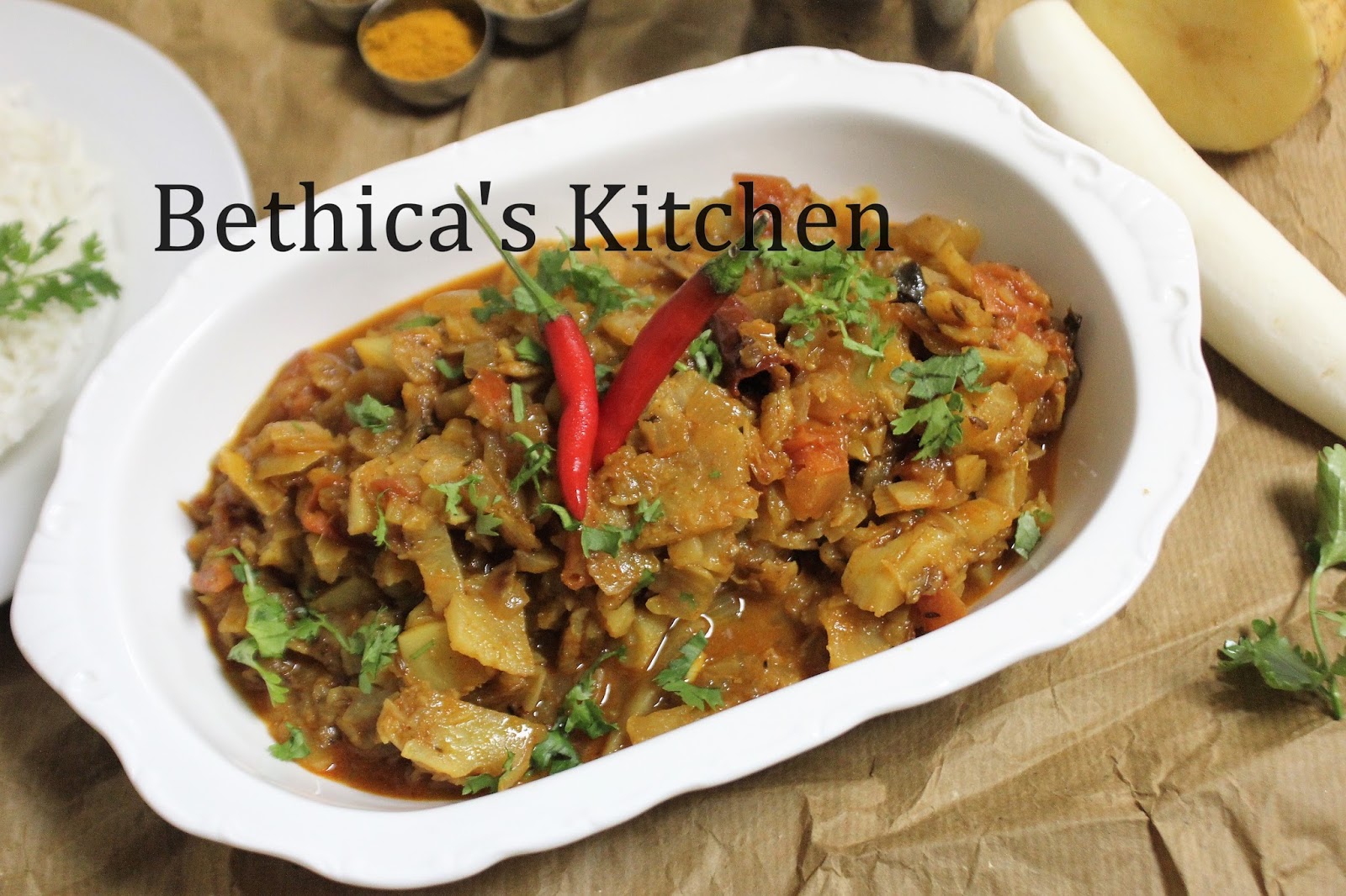 Bethica's Kitchen Flavours: Thechwani (Radish - Potato Curry - Garhwali ...