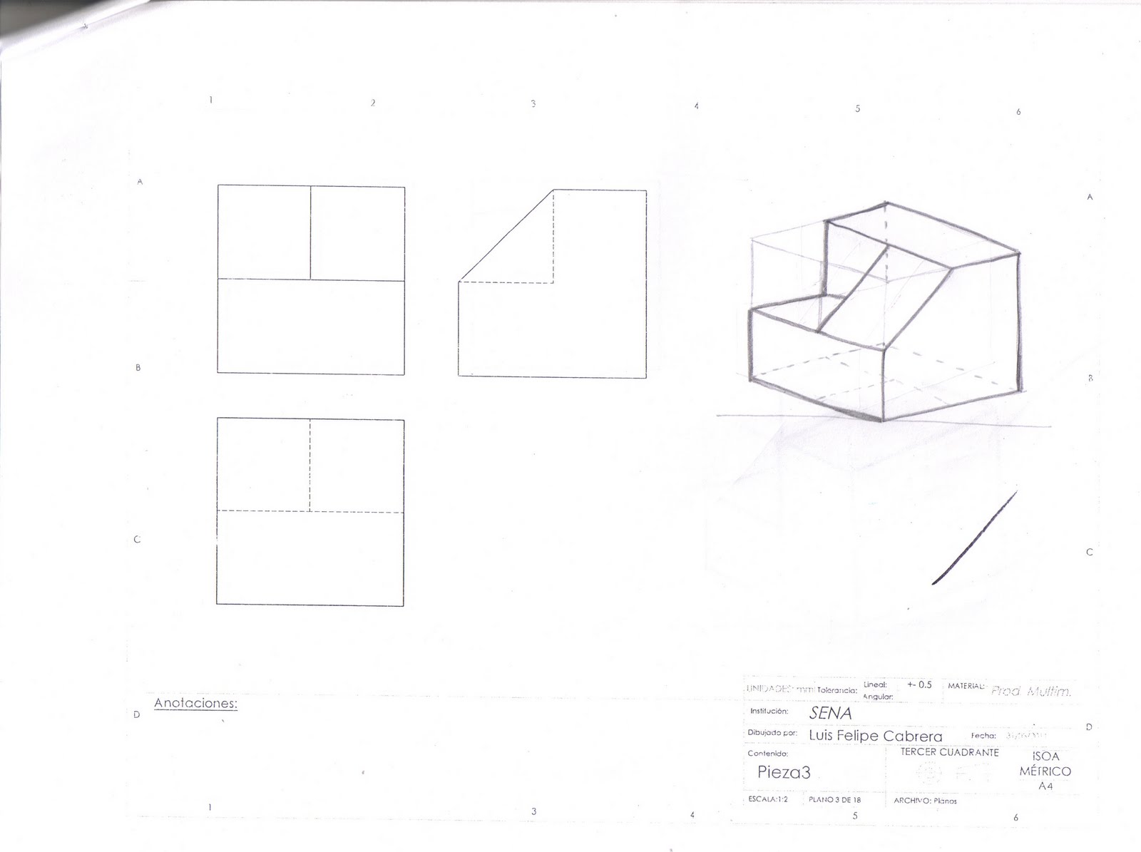 KATHERINE SANTACRUZ Diseño Industrial: Bidimensional, Vistas