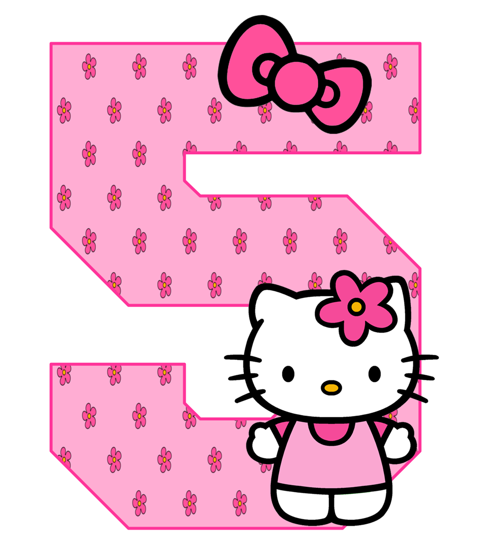 Kits imprimibles gratis : Números de Hello Kitty