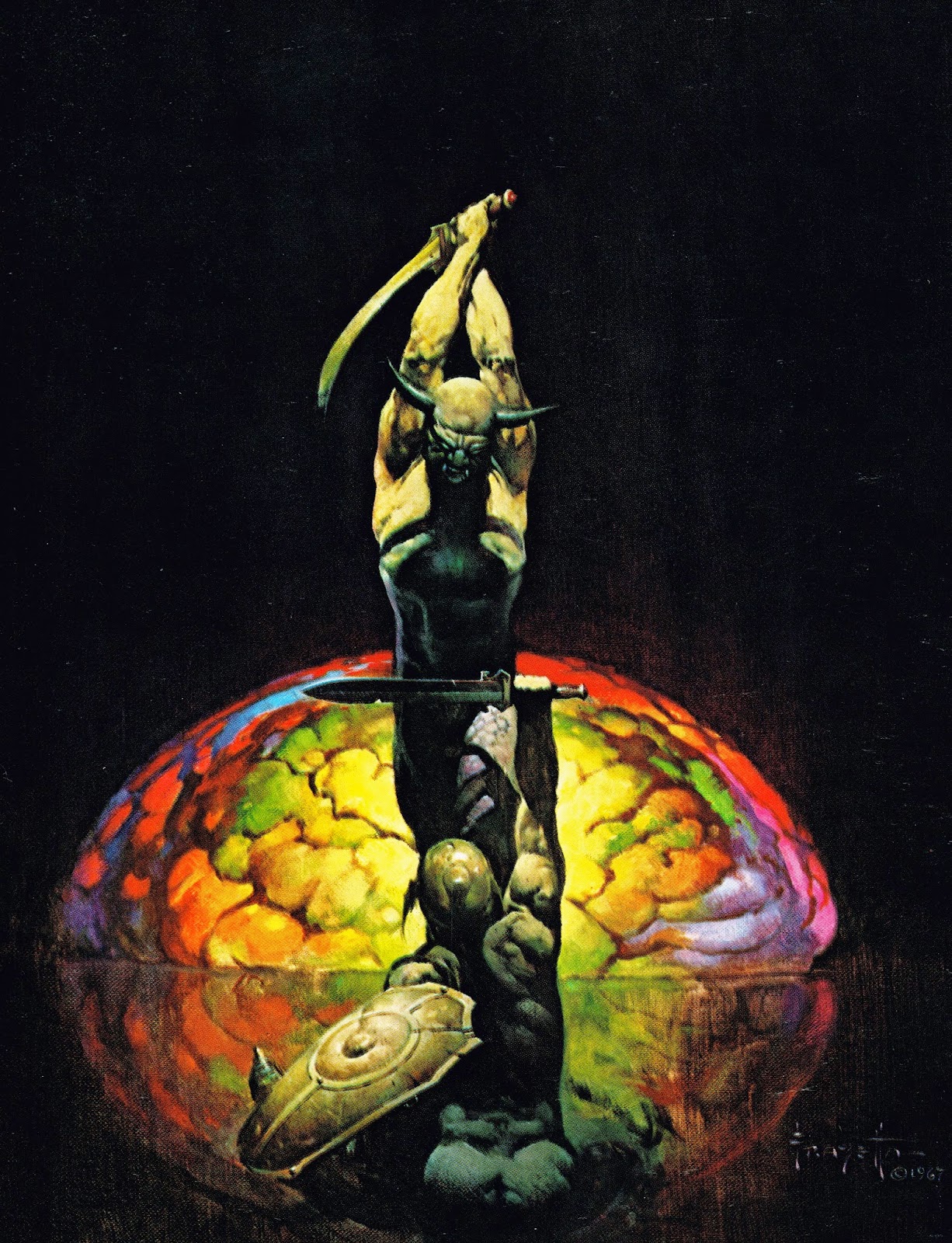 Cap'n's Comics: Demon Sword (The Brain) by Frank Frazetta