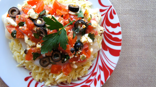 A Love Letter to Food: Zesty Greek Tilapia with Orzo