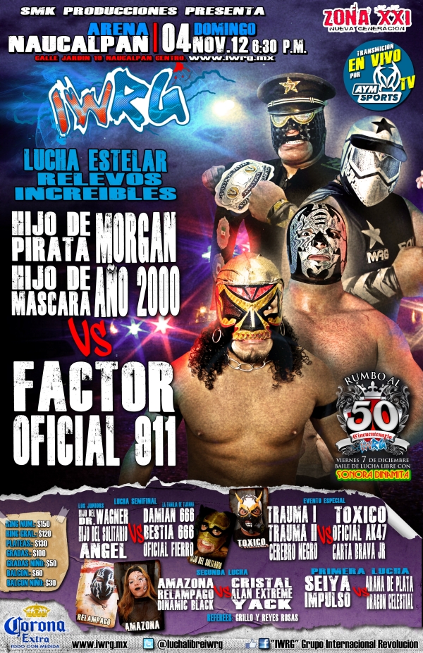 IWRG: La Cartelera del 4 de Noviembre (Relevos Increíbles) | Deportivoros