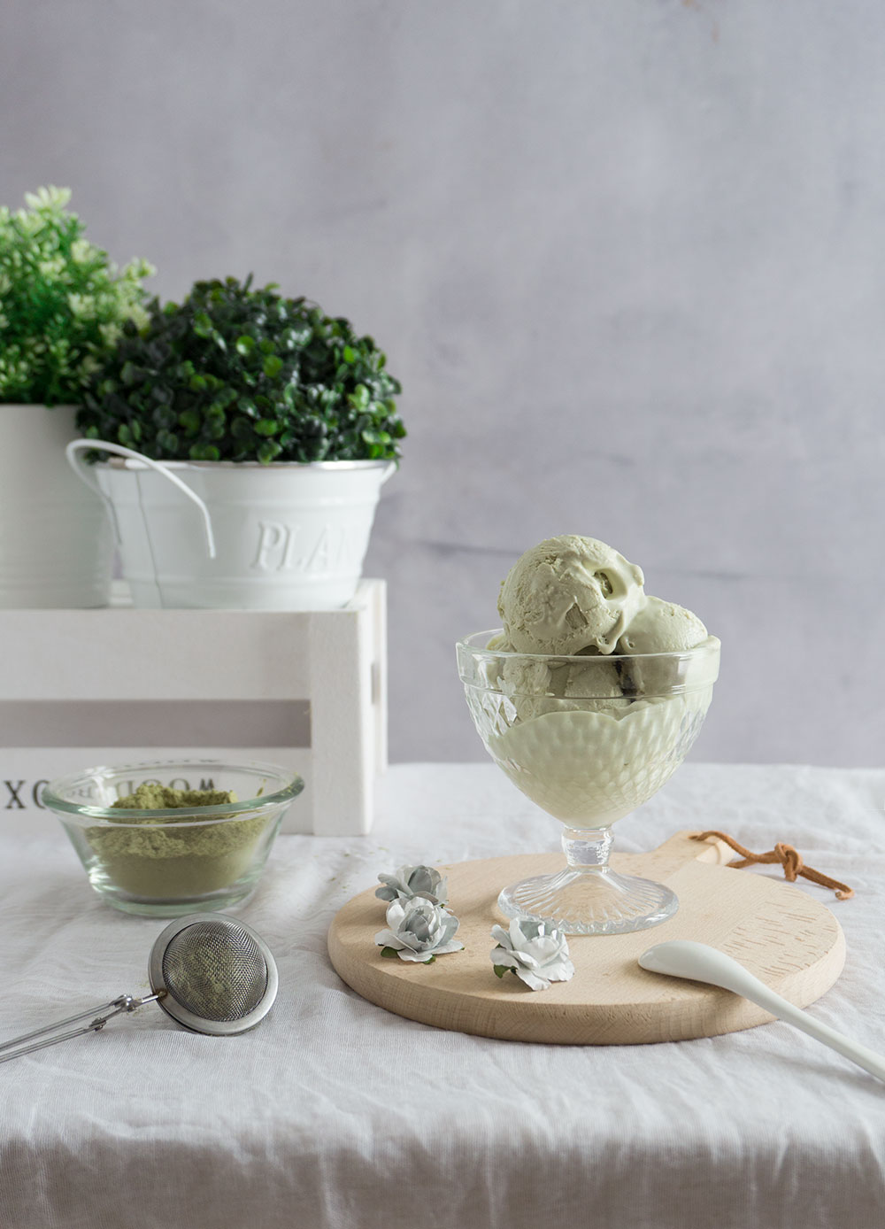 Helado de Té Matcha - Cocinillas TM5. Recetas Thermomix.