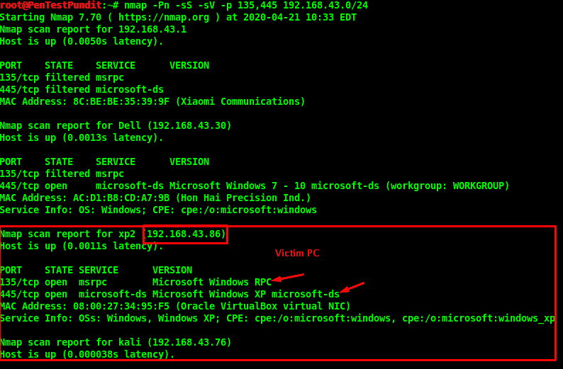 PenTest Pundit: Exploit Windows XP SMB Service MS08-067 (netapi ...