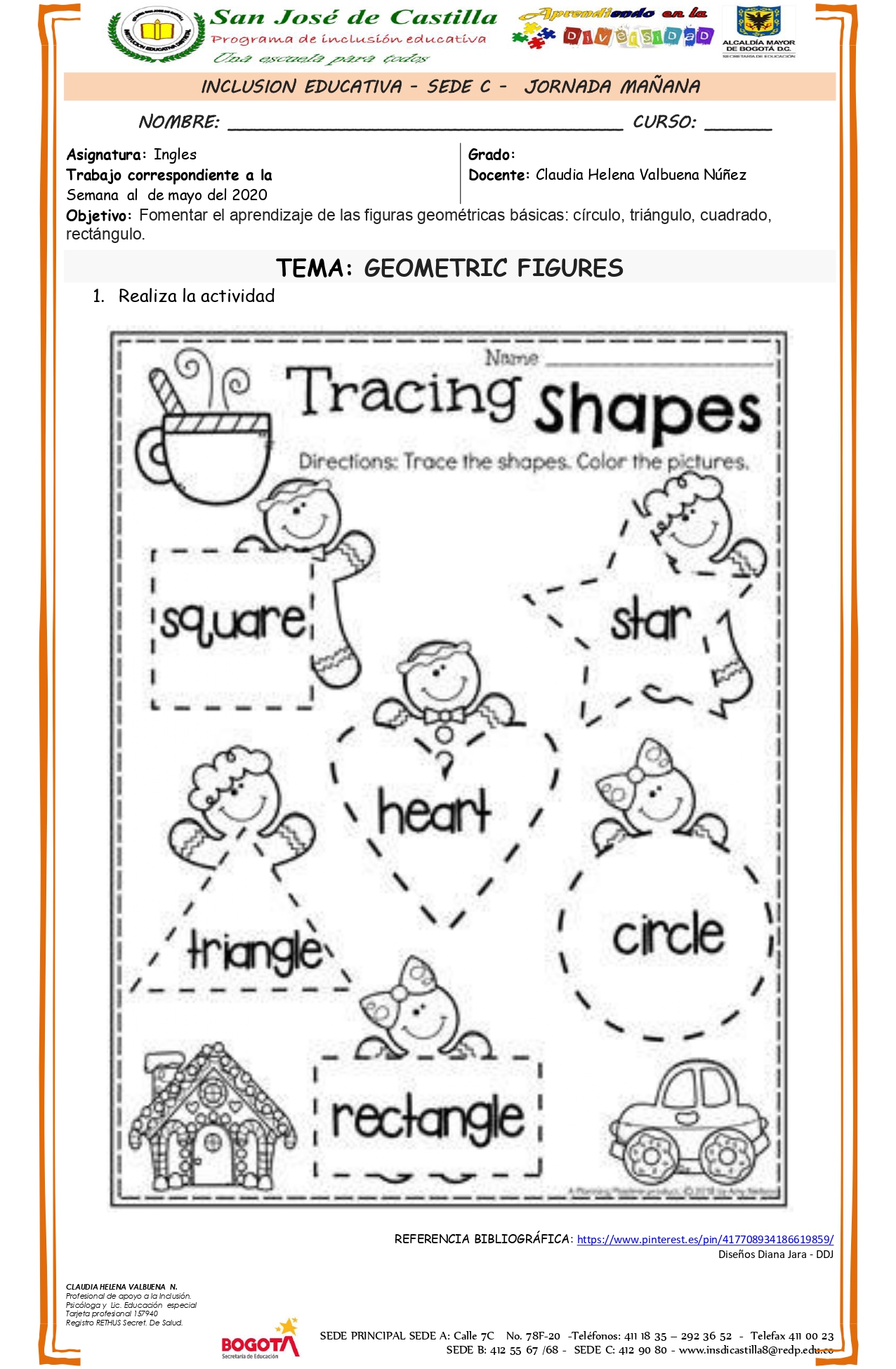 TALLER - figuras geométricas INGLES