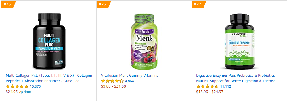 30 Best Sellers in Vitamins & Dietary Supplements- Amazon Best Sellers