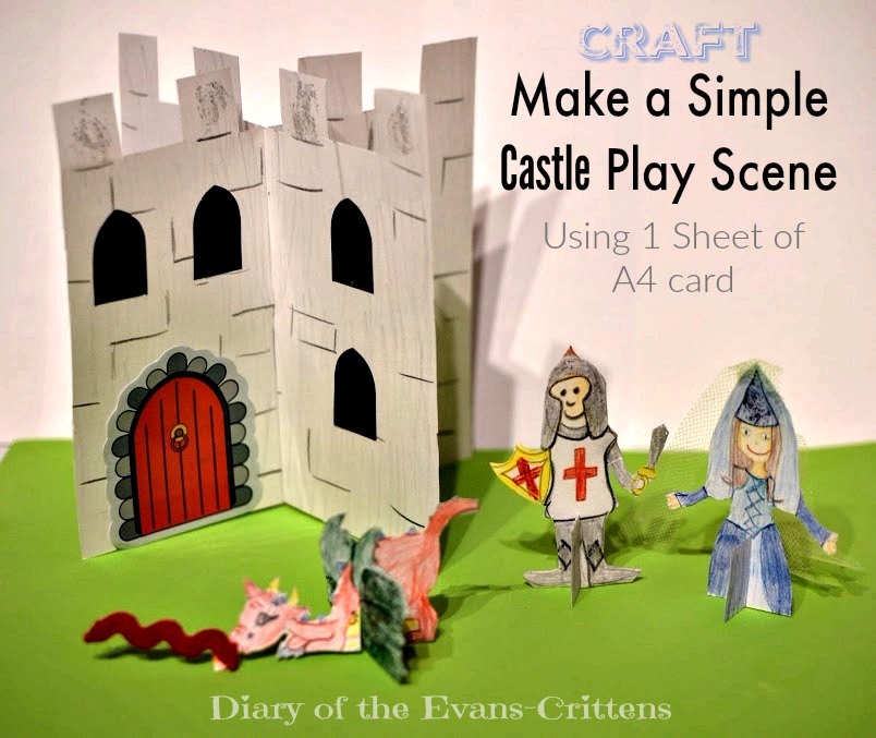 Craft: Make a Card Castle Play Scene with Dragon, Knight and Princess ...