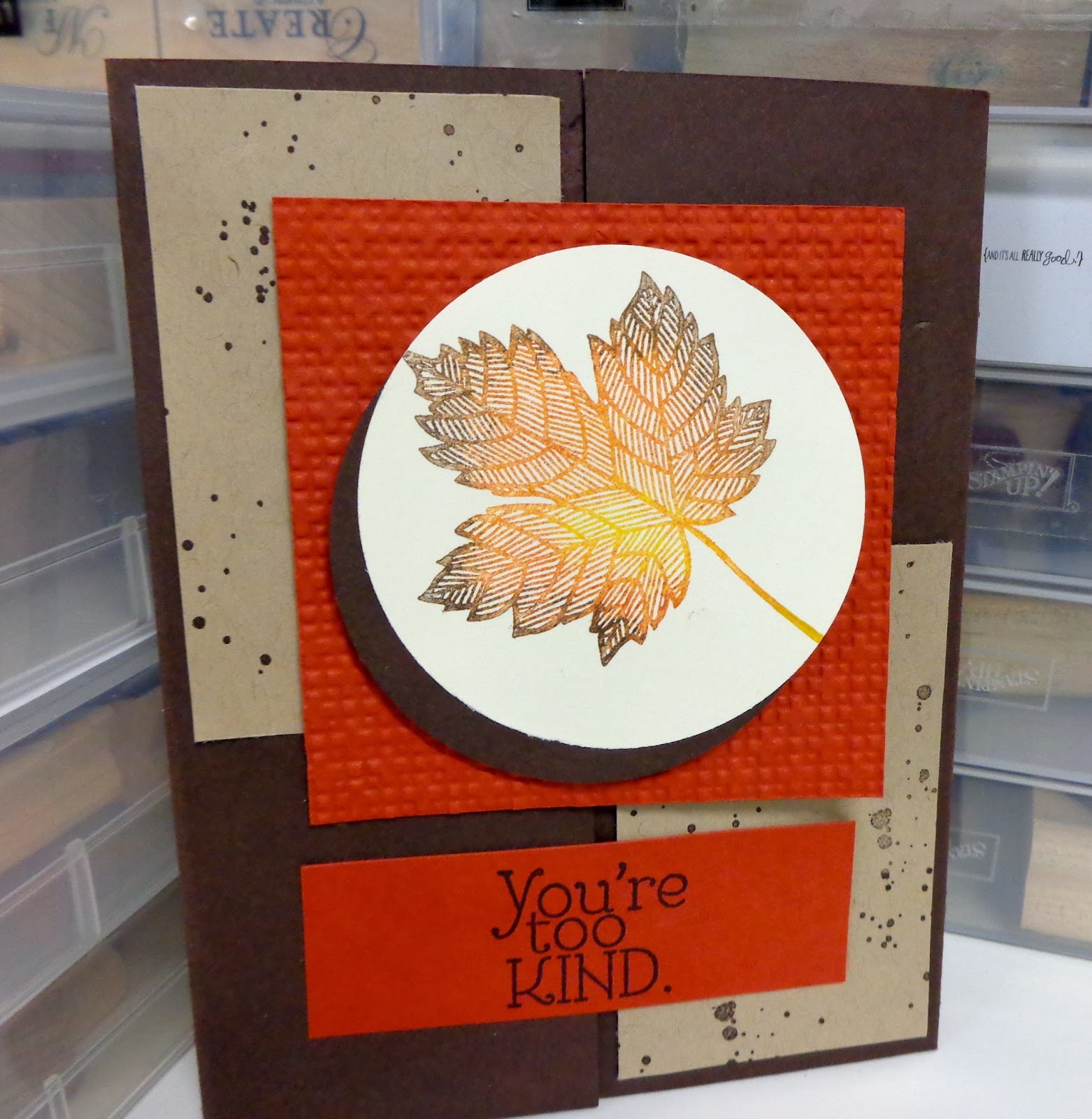 Stamp with Susie: Check out this 'peek a boo' leaf card!
