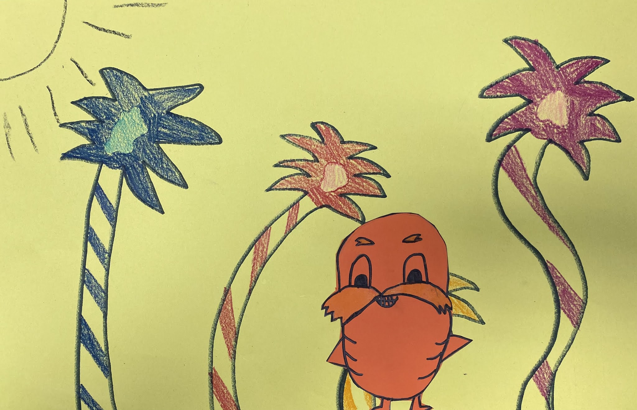The Lorax Trees Drawing