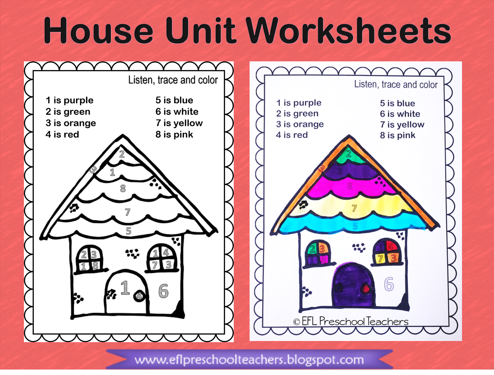 ESL/EFL Preschool Teachers: House Unit -Parts of the house for ...