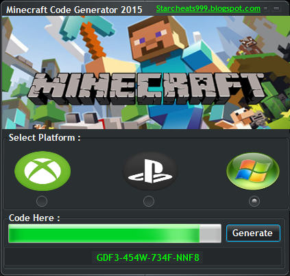 Minecraft Code Generator 2015 Free Download, No Survey ~ Star Cheats
