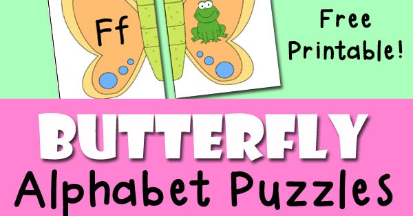 Butterfly Alphabet Sound Puzzles | Totschooling - Toddler, Preschool ...
