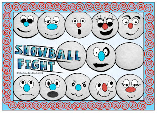 Charlotte's Clips and Kindergarten Kids: Freebie Snowball Activity