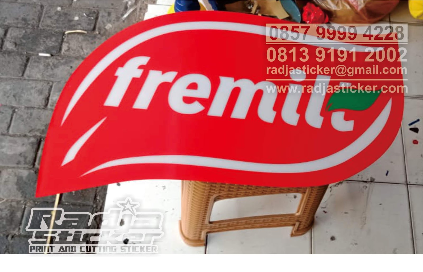 Stiker Papan Nama, Stiker Neon Box | Stiker Branding | Cutting Stiker ...