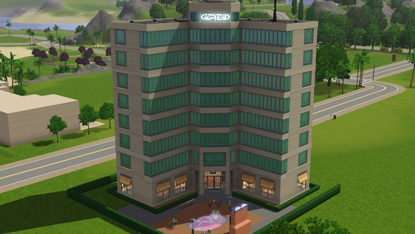 Sims 3 Community Lots Compendium : Sims 3 Office Building and Bistro