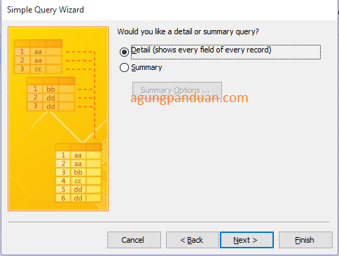 Membuat Query Access dengan menggunakan Query Wizard dan Query Design ...