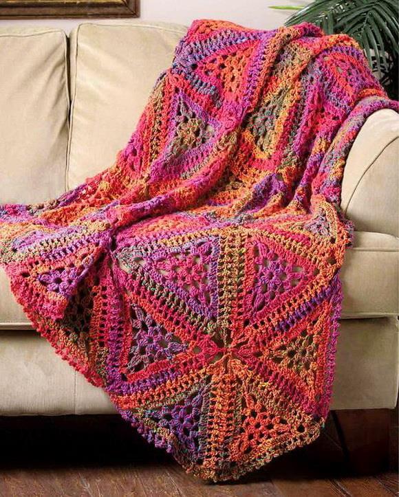 Crochet Throw Pattern - Beautiful colors