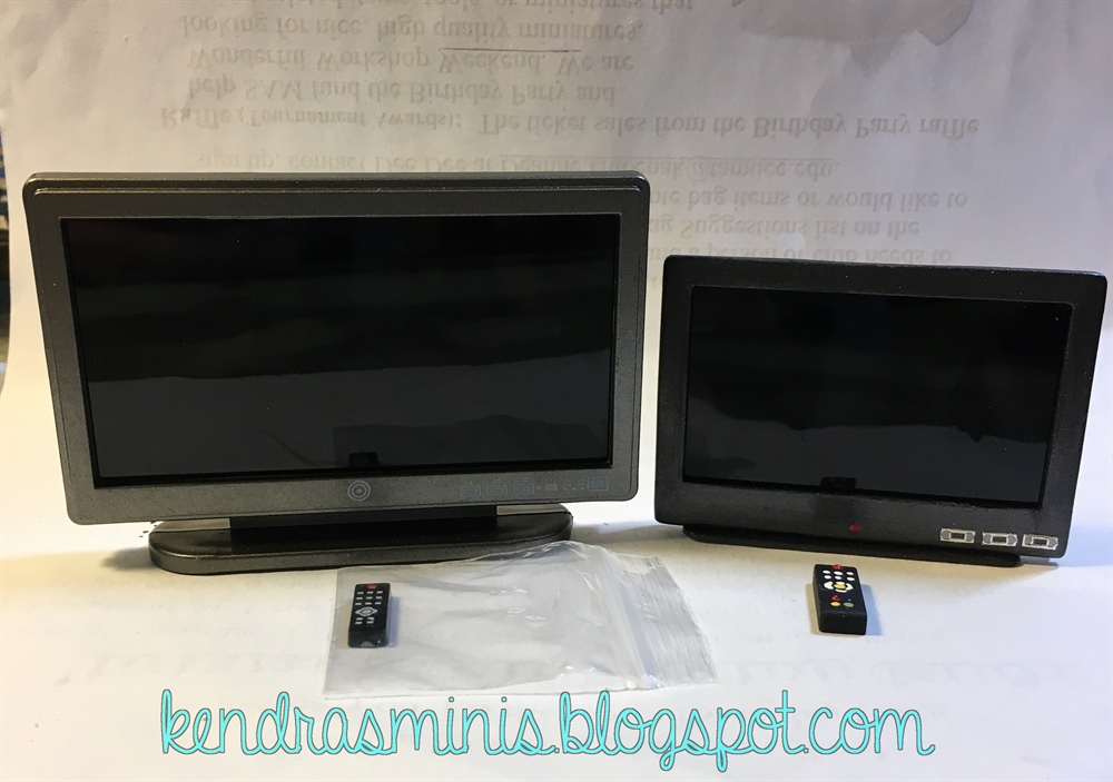 Kendra's Minis: Tutorial – Miniature Flat Screen TV and Remote