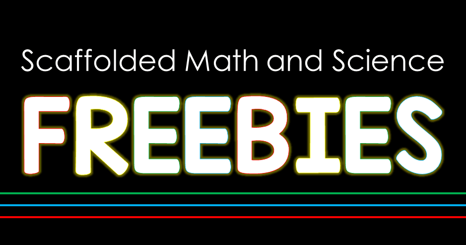 Scaffolded Math and Science: Freebies