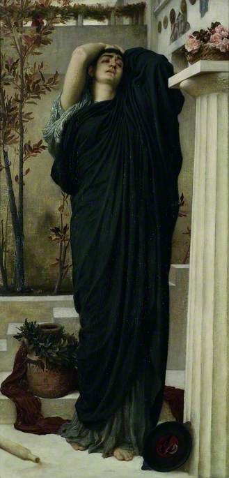 ART BLOG: Frederic Leighton - Electra at the Tomb of Agamemnon c.1869