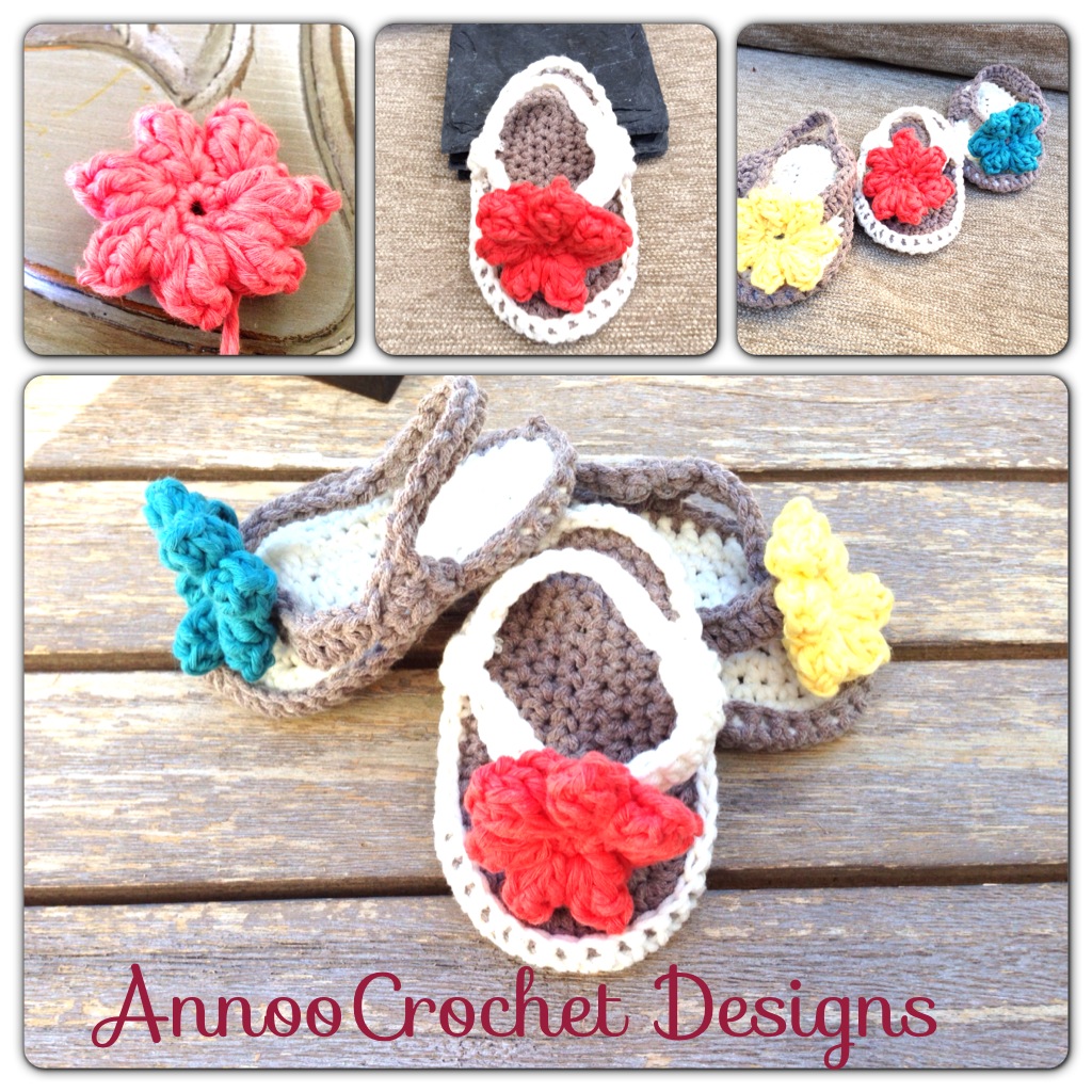 Annoo's Crochet World: Baby Flip Flops Free Pattern