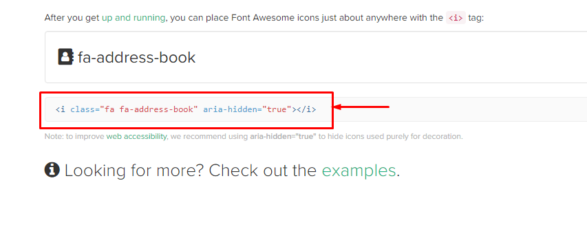Adding Icons in your page