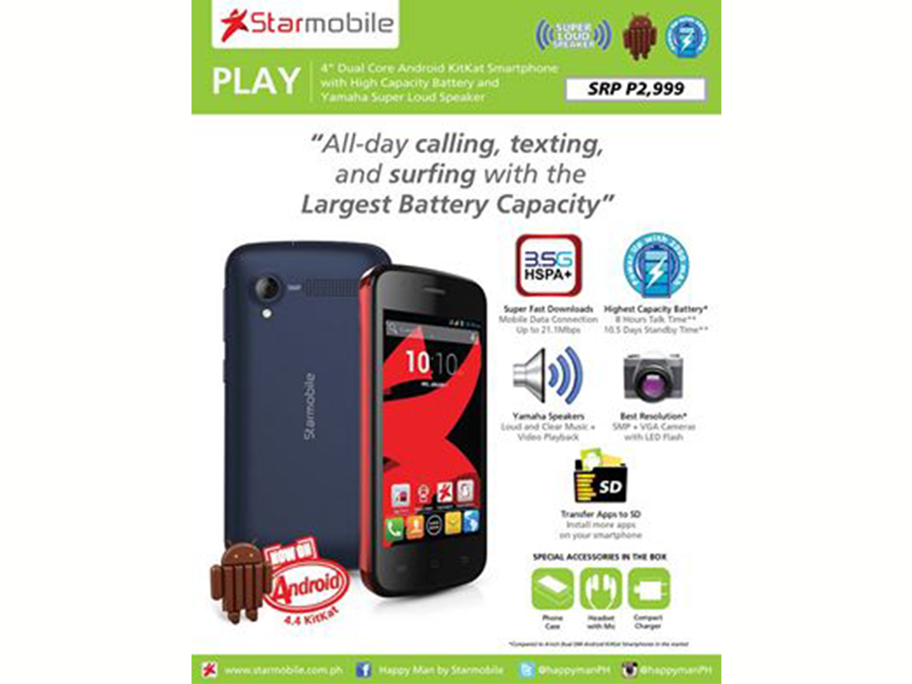 Starmobile Re-introduces Play with Android KitKat Update. Still Priced ...