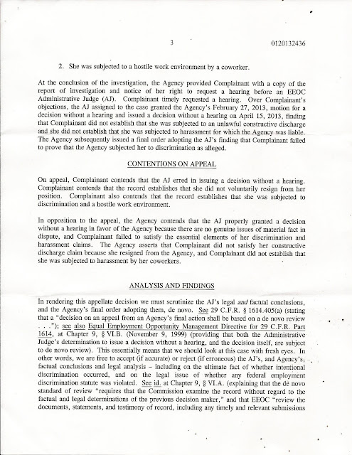 EEOC case: EEOC OFO Appeal decision