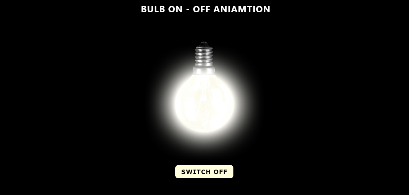 Bulb ON - OFF animation using only HTML and CSS.(No JavaScript)