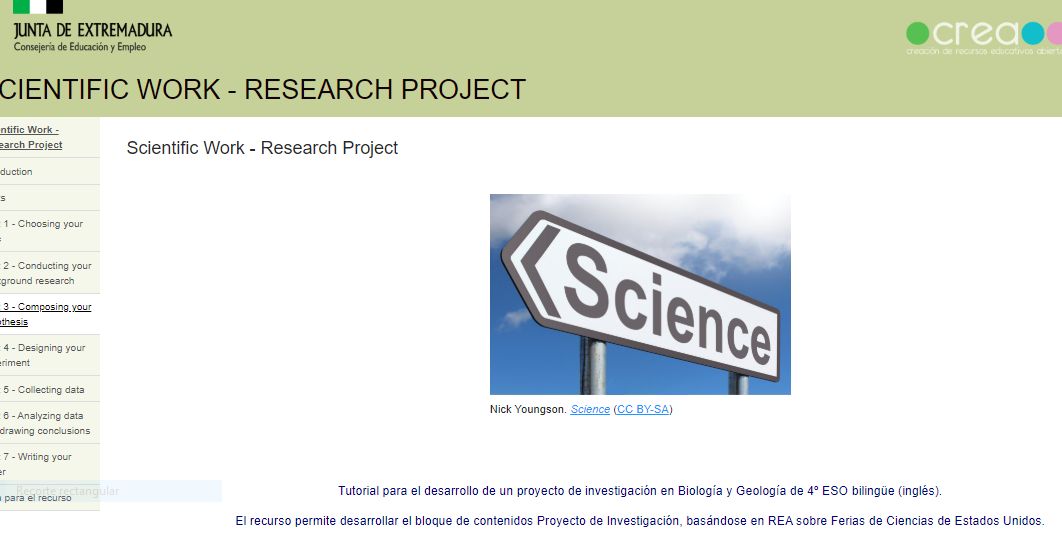 English Elda: Scientific work- Research project