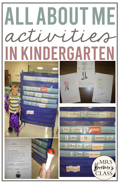 All About Me: Back to School Kindergarten Activities | Mrs. Bremer's Class