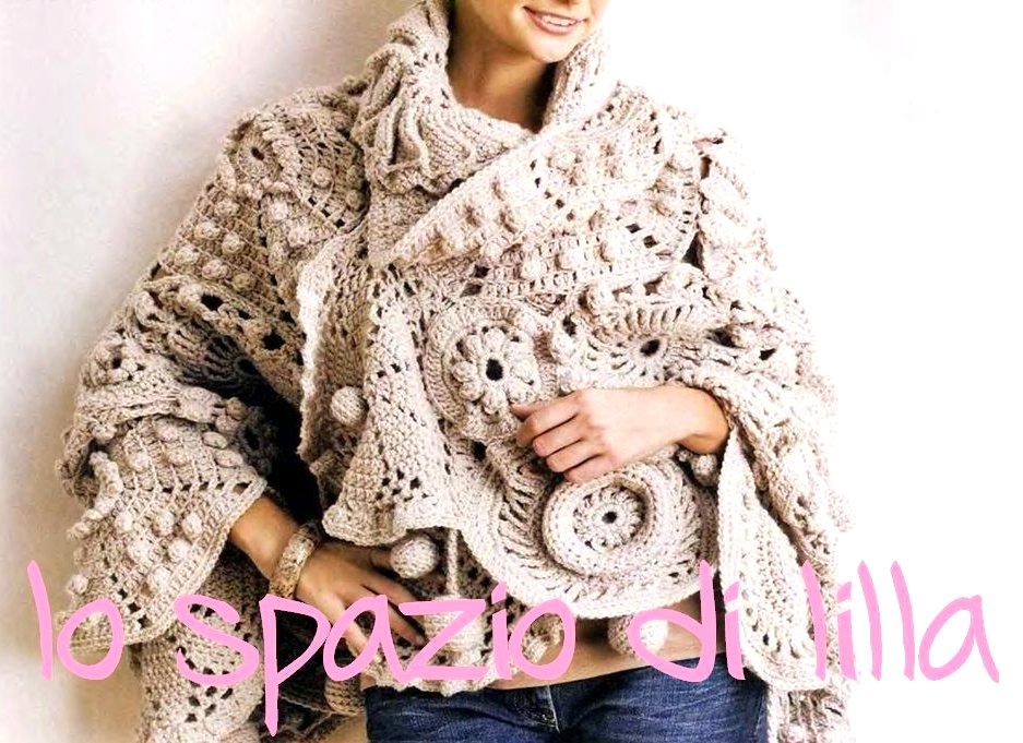 lo spazio di lilla: Motivi rotondi per una stola crochet, schemi ...