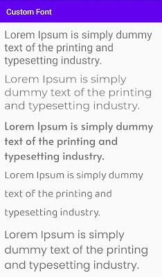 How to change font family of textview.