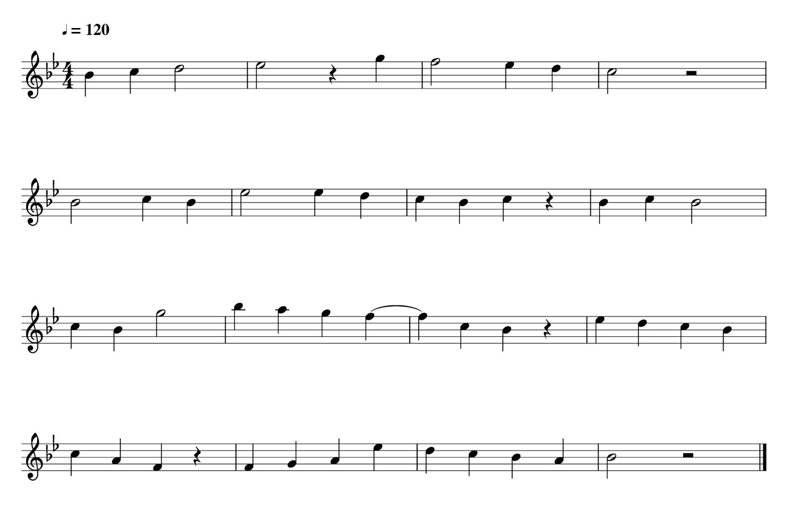 Membaca Not Balok Not 1/2 dan 1/4 Nada Bb - SEPUTAR MUSIK