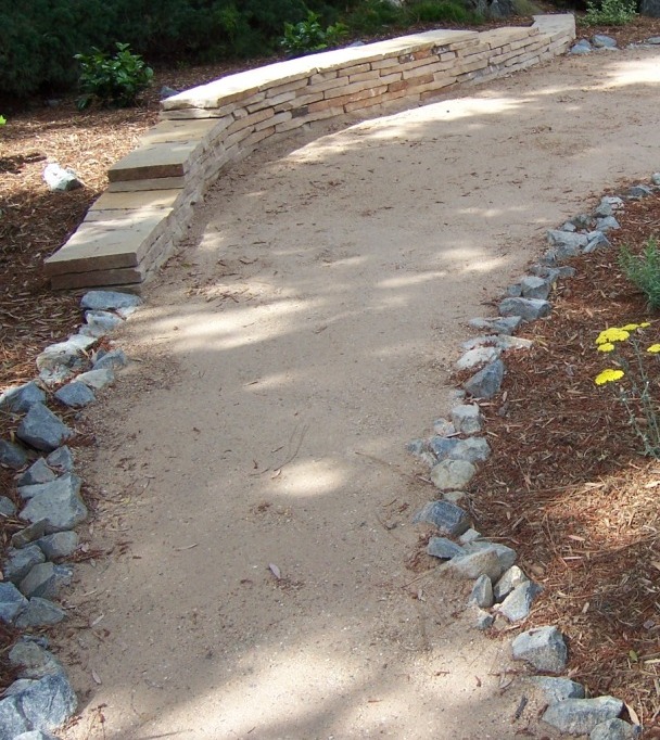 The 2 Minute Gardener: Photo - DG Pathway with Rock Border