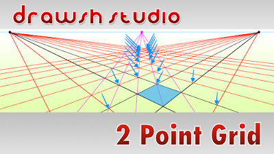 Drawsh: 2 Point Perspective Grid Video on Drawsh Studio