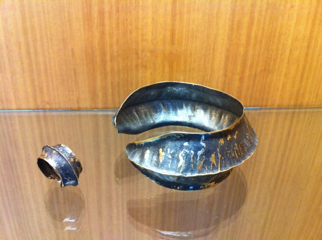 Rustnstuff: Beaten metal in local library