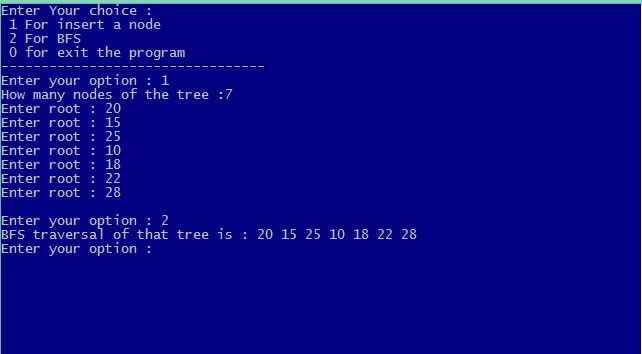 Breadth First Search BFS Using Binary Tree Code in C language ... Breadth First Search BFS Using Binary Tree Code in C language ...