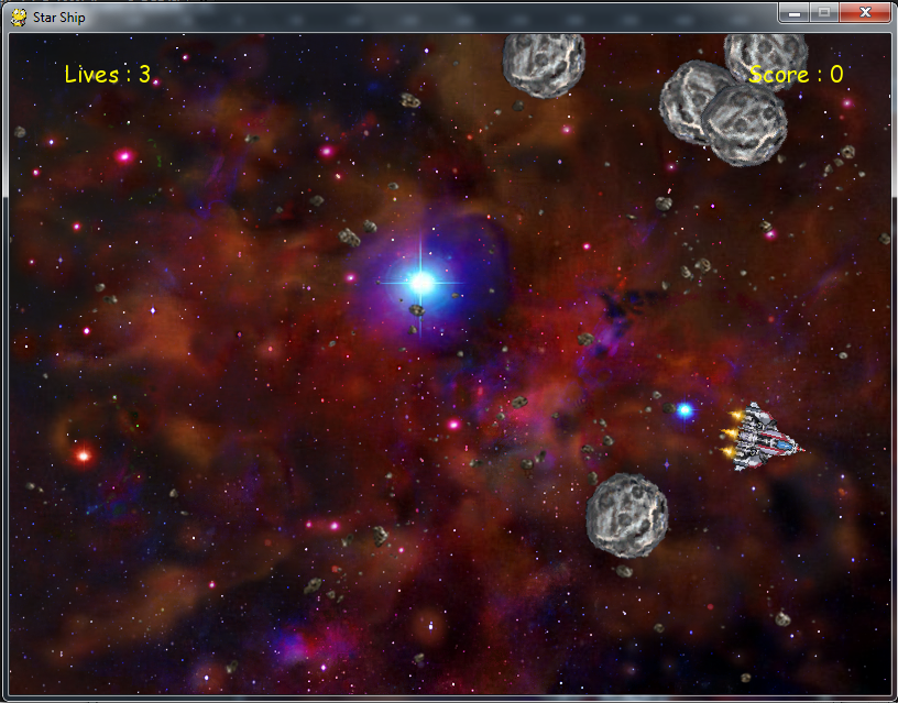 Asteroids game using Python - Pygame module Asteroids game using Python - Pygame module