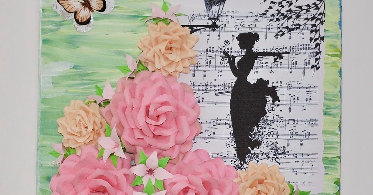 Deco Postumia - flori permanente din hartie: Tablou romantic