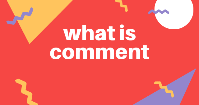 what is comment in HTML