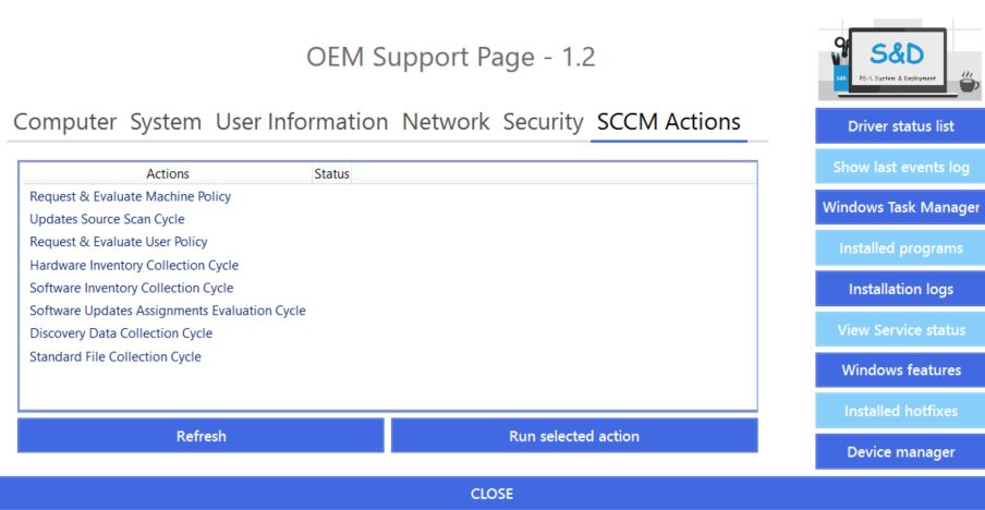 Powershell tool: OEM Support Page | Syst & Deploy