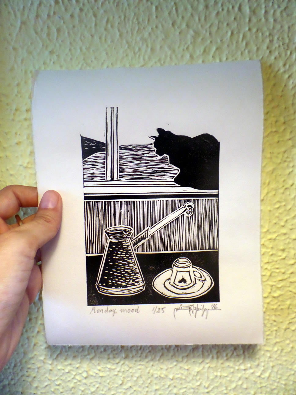 A Creative Journal of an Artist: How to frame a Linocut Print