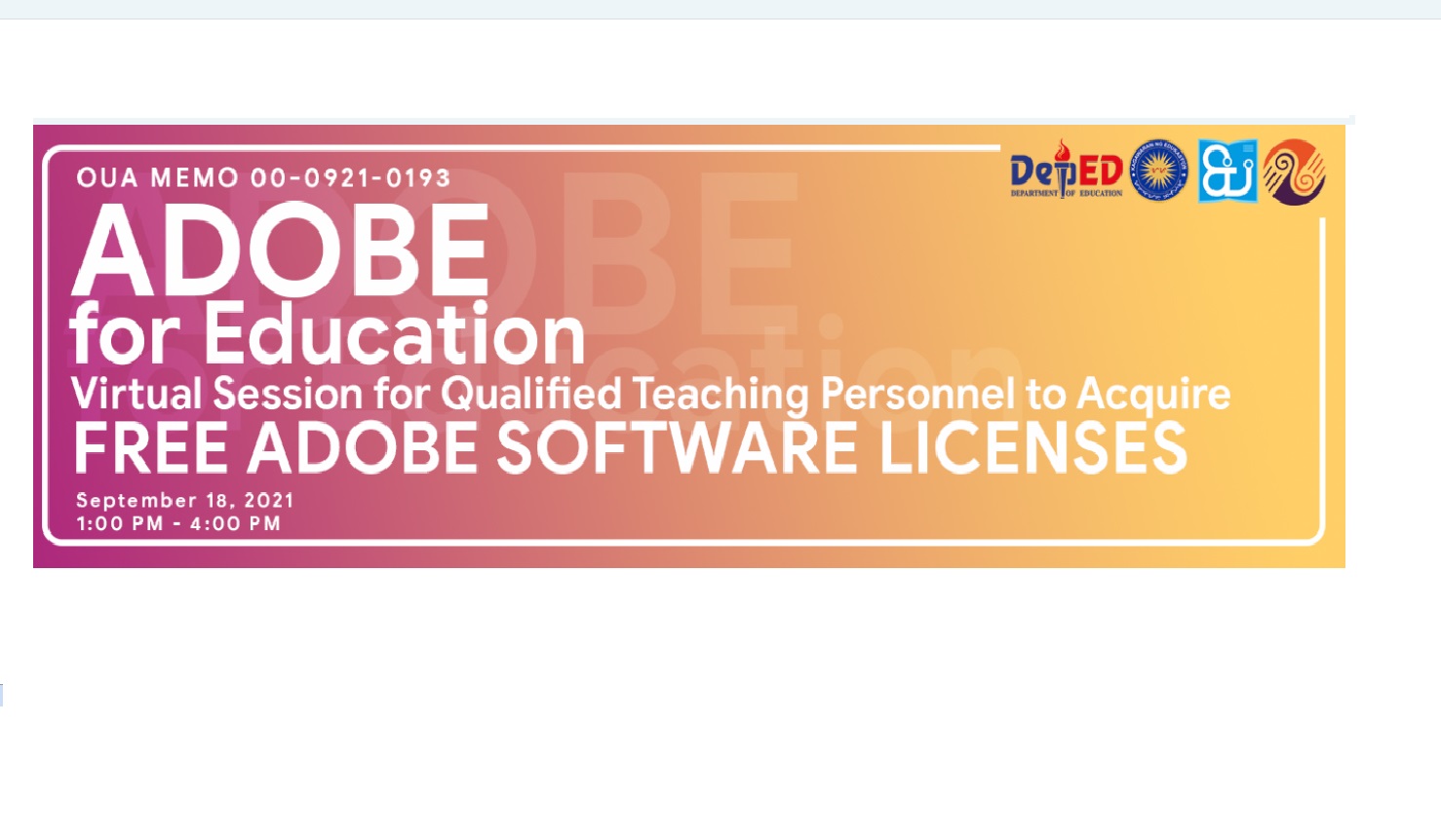 Criteria and Requirements for Acquiring a DepEd Adobe Software License