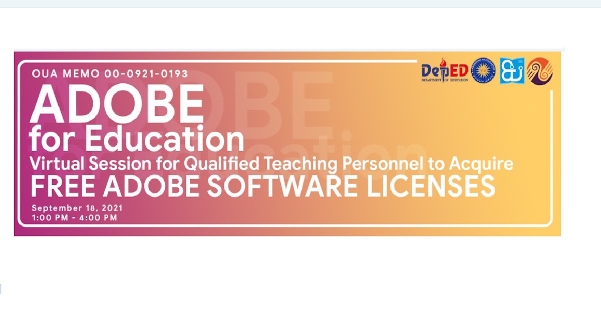 Criteria and Requirements for Acquiring a DepEd Adobe Software License