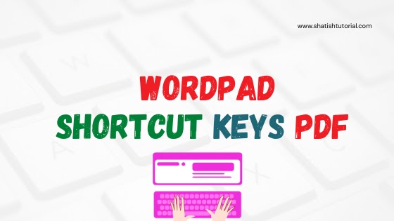 Windows 7 WordPad Keyboard Shortcuts