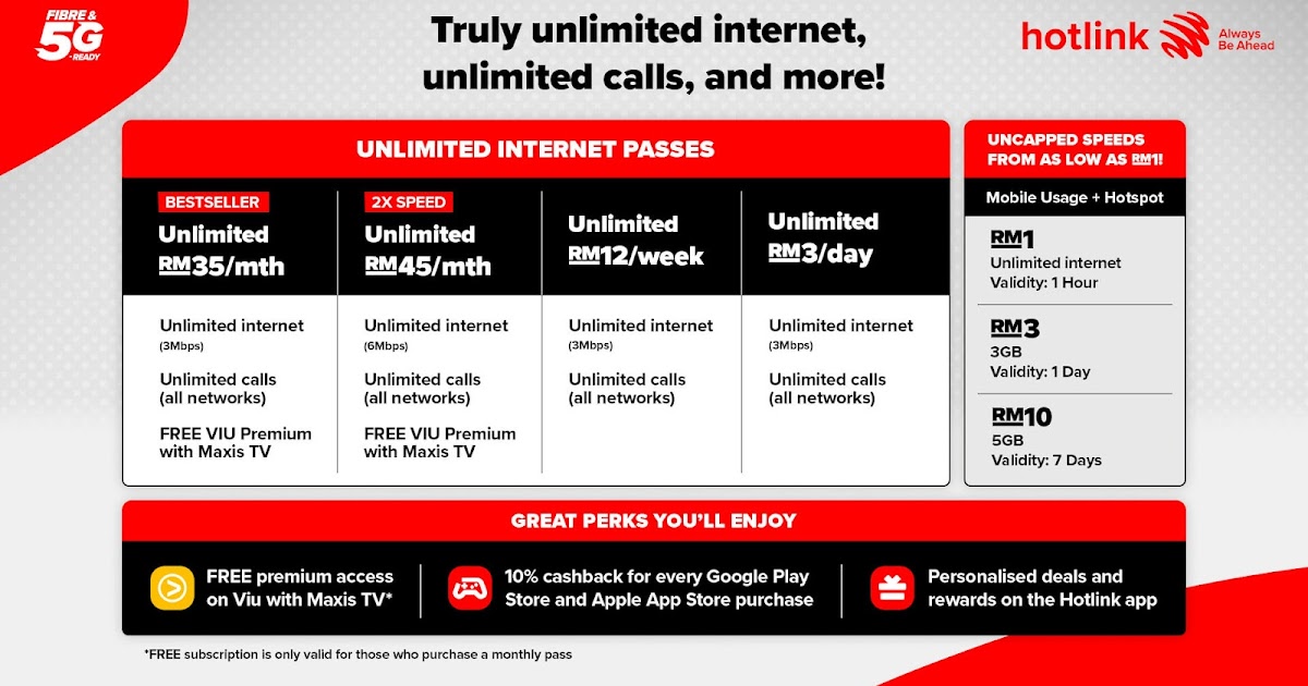Hotlink Prepaid now with truly unlimited Internet and Calls