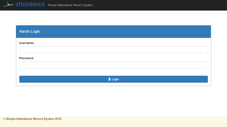 Simple Attendance Record Management System in php mysql with Source ...